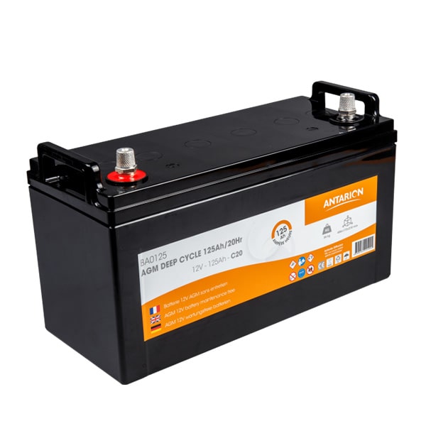 Batterie AGM ANTARION DEEP CYCLE 12V 125Ah - Camping-car, van, fourgon