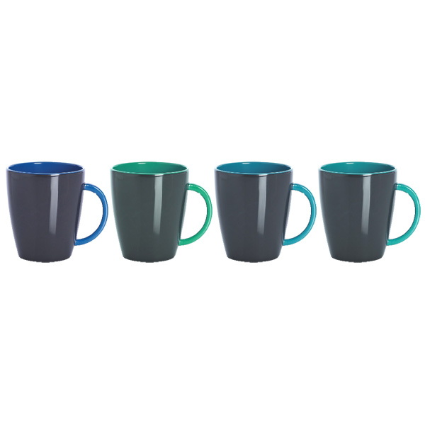 tasses - Lot de 4 mugs mélamine 350 ml pour l'équipement intérieur
