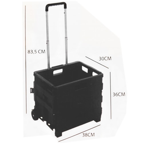 Chariot Box pliant 18kg avec poignée télescopique Camping-car Caravane